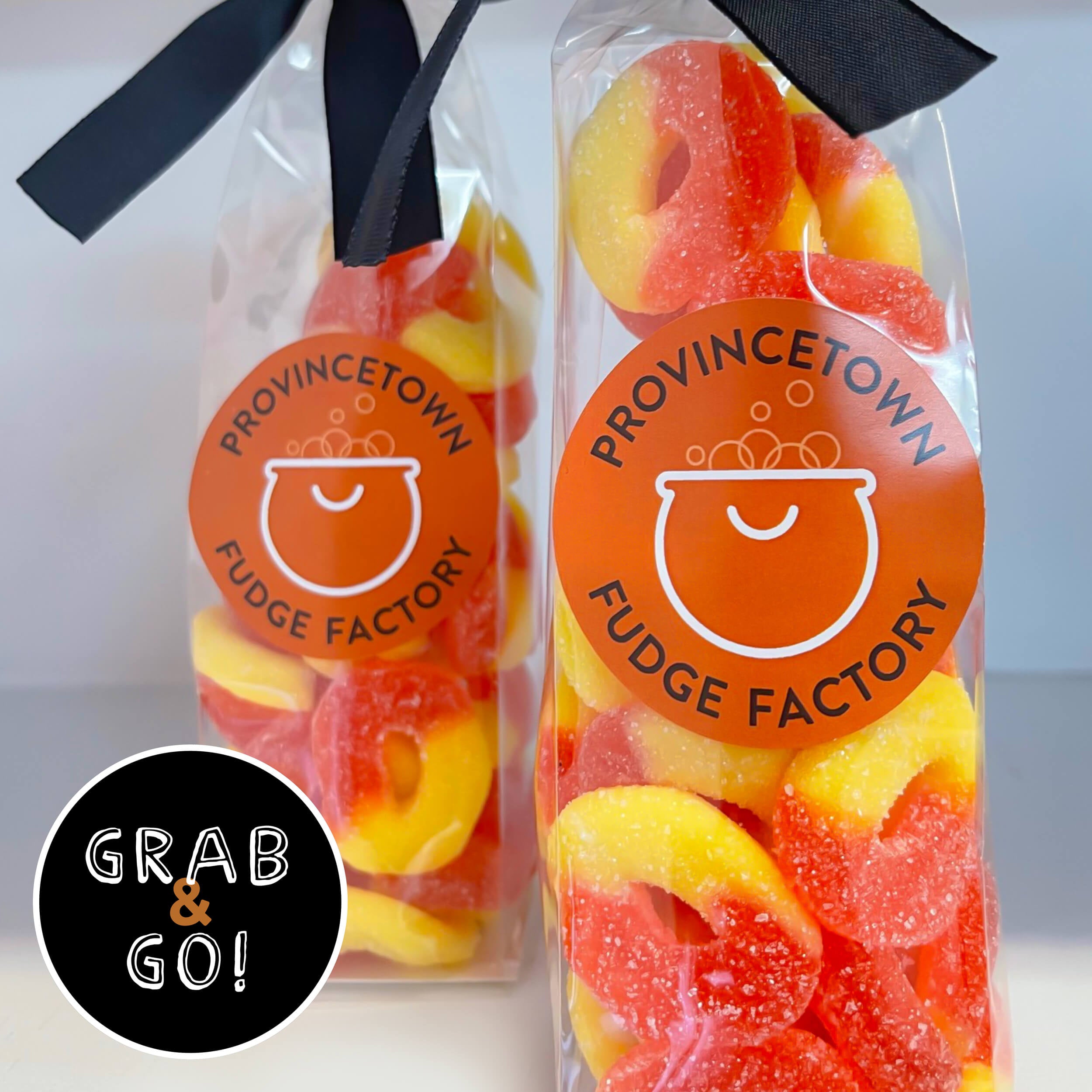 Gummi Peach Rings: Grab & Go – Provincetown Fudge Factory